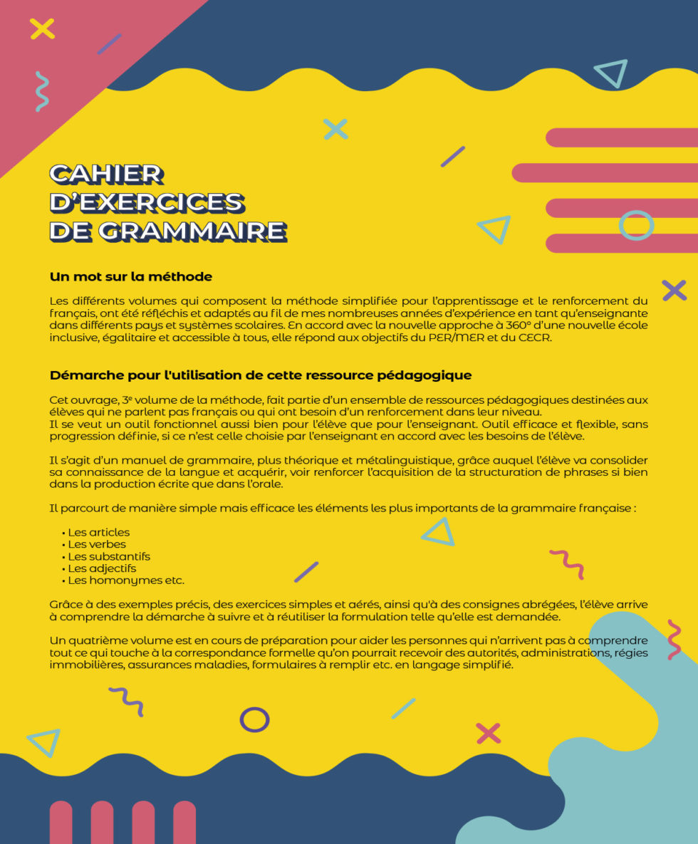 Cahier d’exercices de grammaire de français - Elisabeth Ney